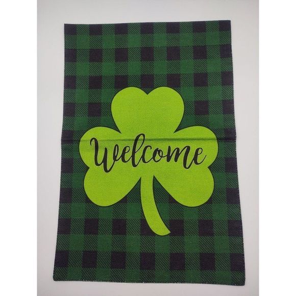 Unbranded | Holiday | St Patricks Day Greencheckered Shamrock Welcome ...